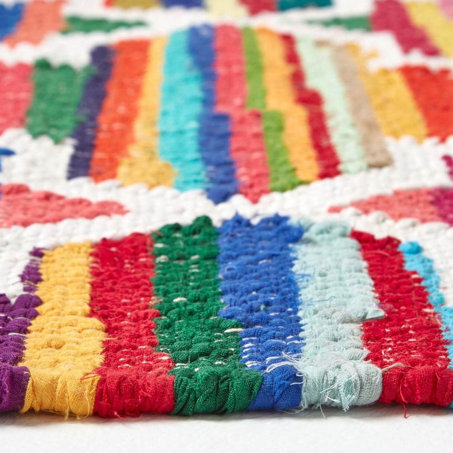 Homescapes Amsterdam Handwoven Cotton Chindi Rug