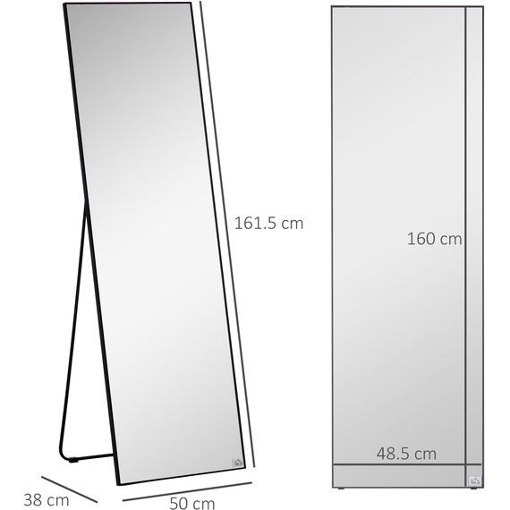 Full Length Floor Standing or Wall Mount Dressing Mirror