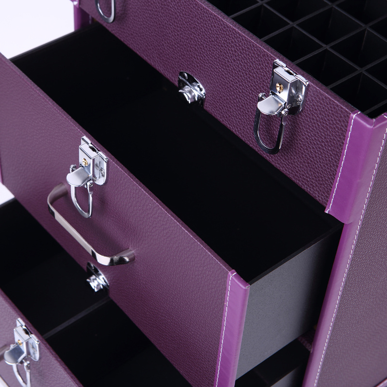 Professional PU Leather Vanity Trolley