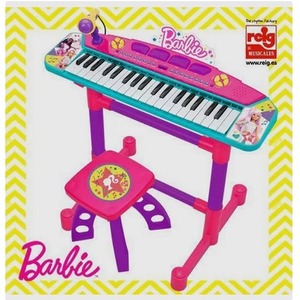 Barbie - Keyboard with Microphone Stand and Bench