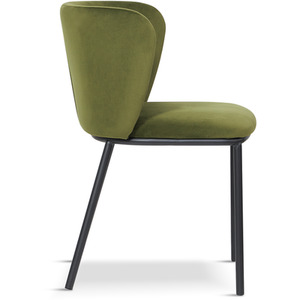 Two Mandy Velvet Green Dining Chairs