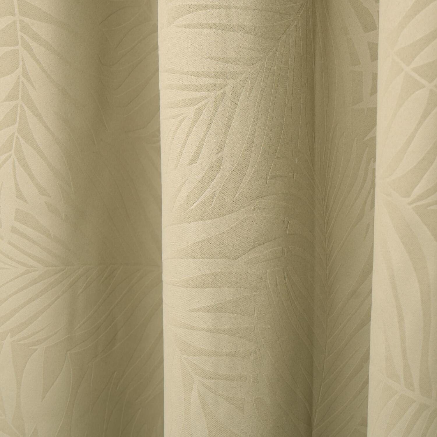 Leaf Embossed Eyelet Blackout Curtains