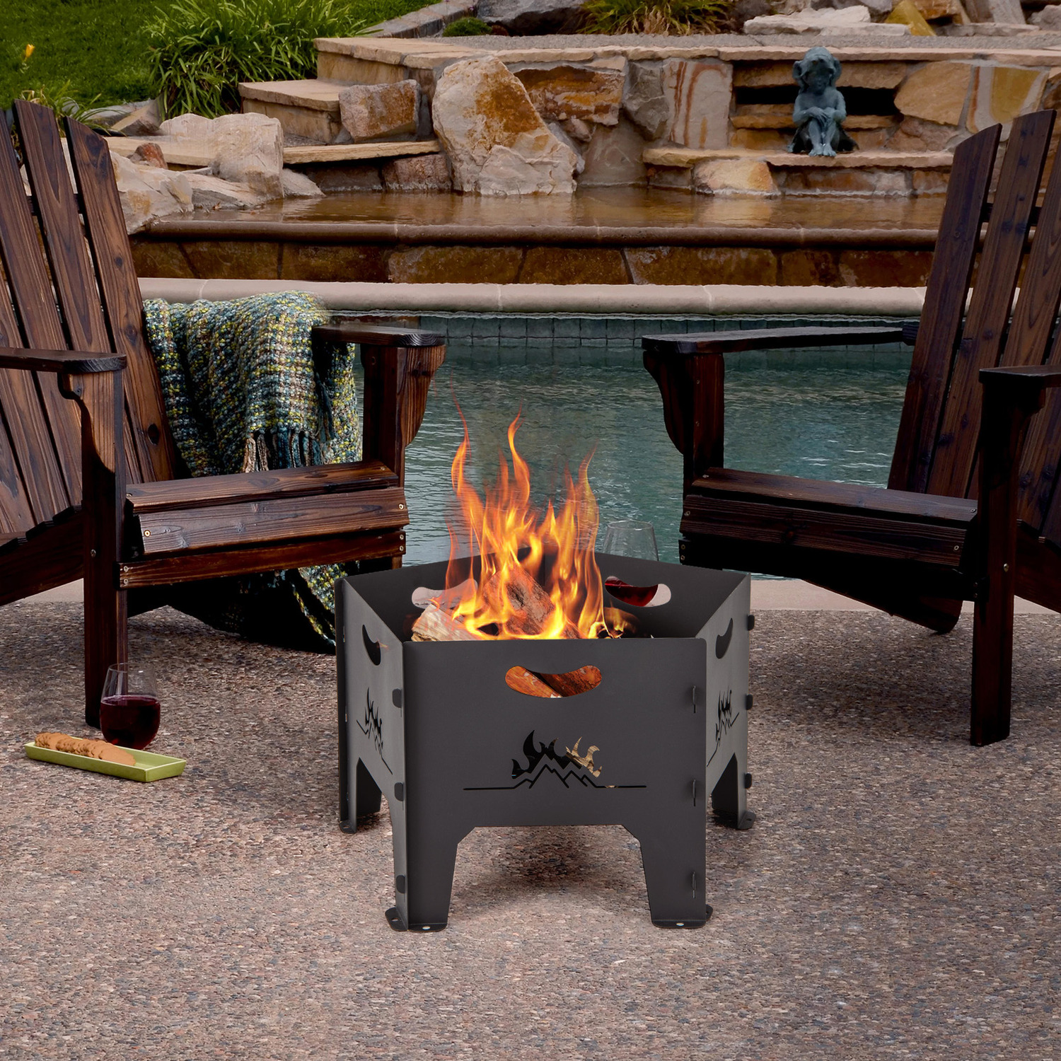 Pentagon Outdoor Fire Pit