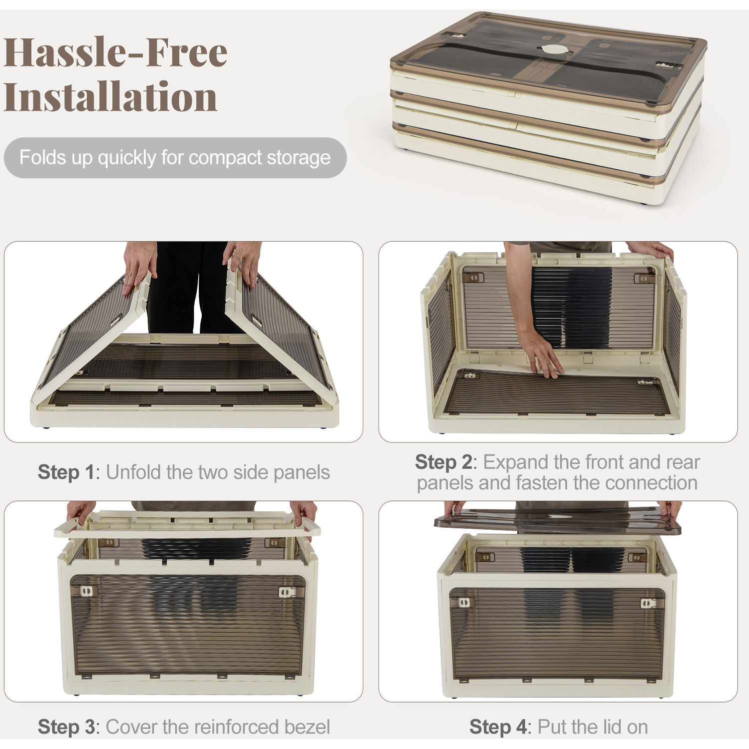 3-Tier Large Collapsible Storage Bins