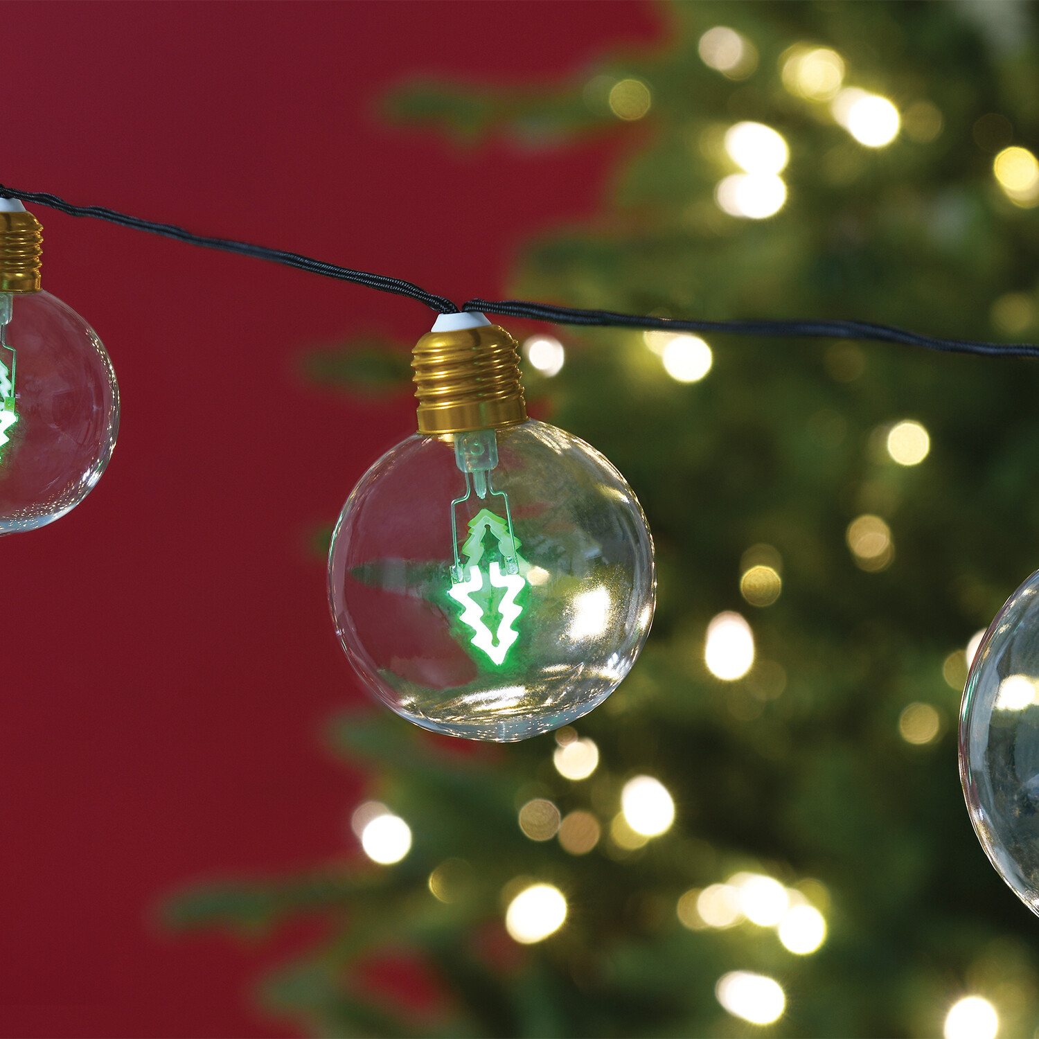 10 LED Christmas Neon Tree Bulb String