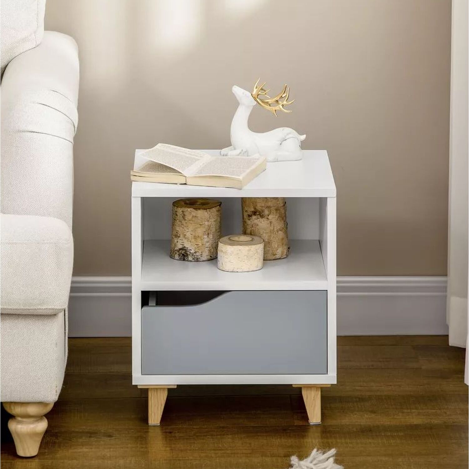 Modern Set of 2 Bedside Tables with Storage