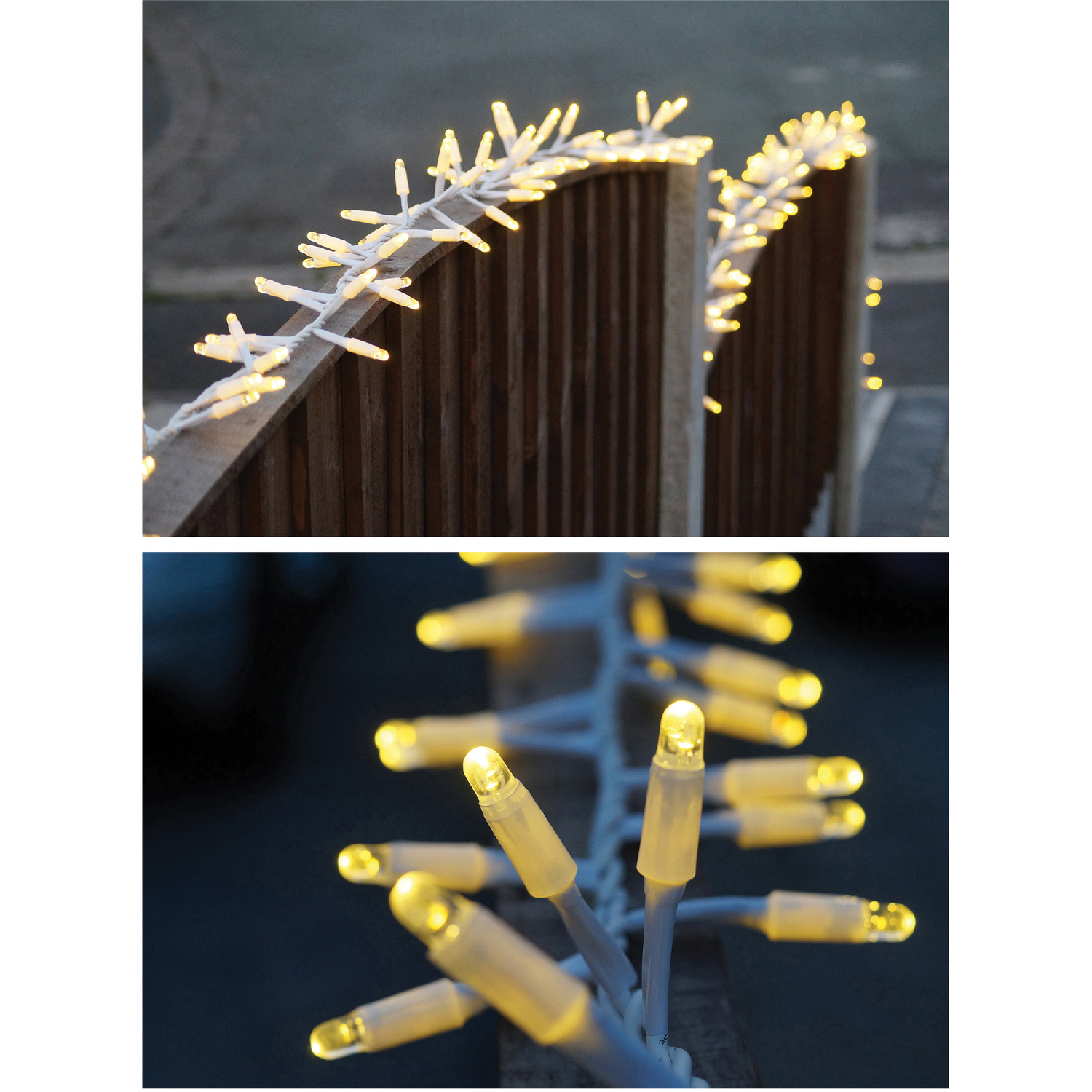 Cluster Lights White Rubber IP65 WW 50M