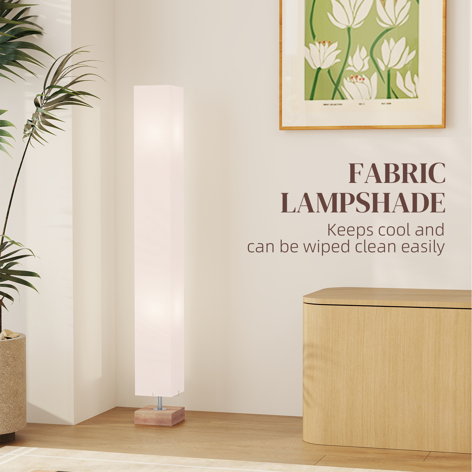 Modern 47 Inch Floor Lamp Cuboid