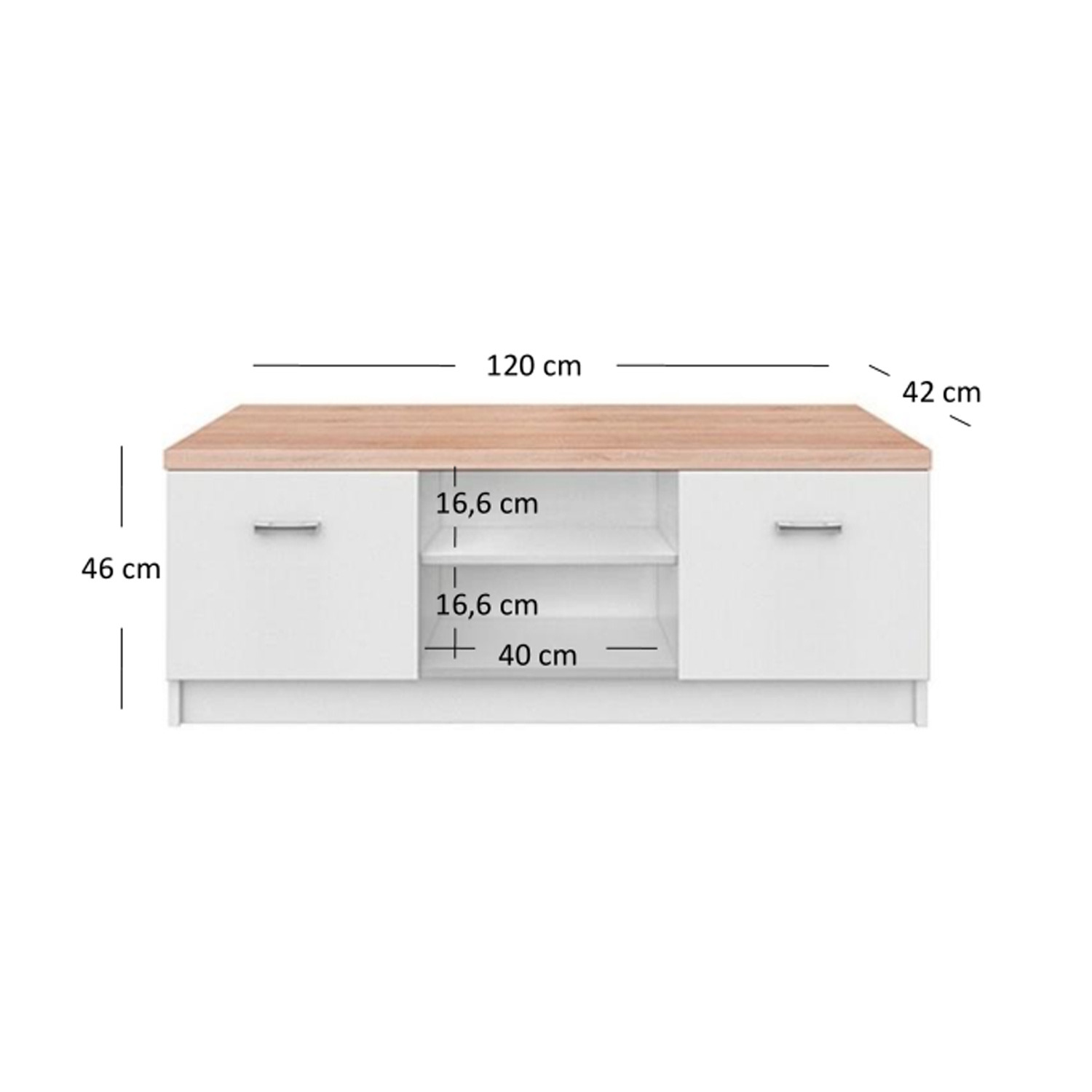Top Mix Contemporary Compact TV Unit with Storage