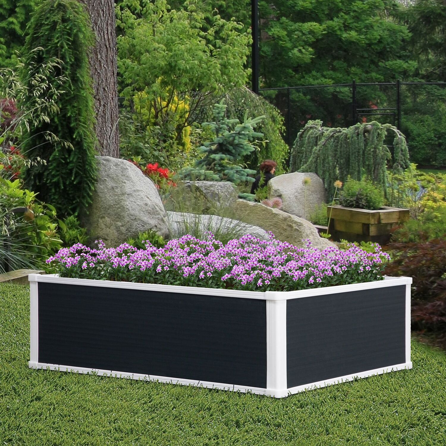 Garden Raised Bed Planter Grow Containers Flower Vegetable Pot PP