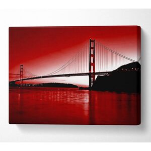 Golden Gate Bridge Red Canvas Print Wall Art