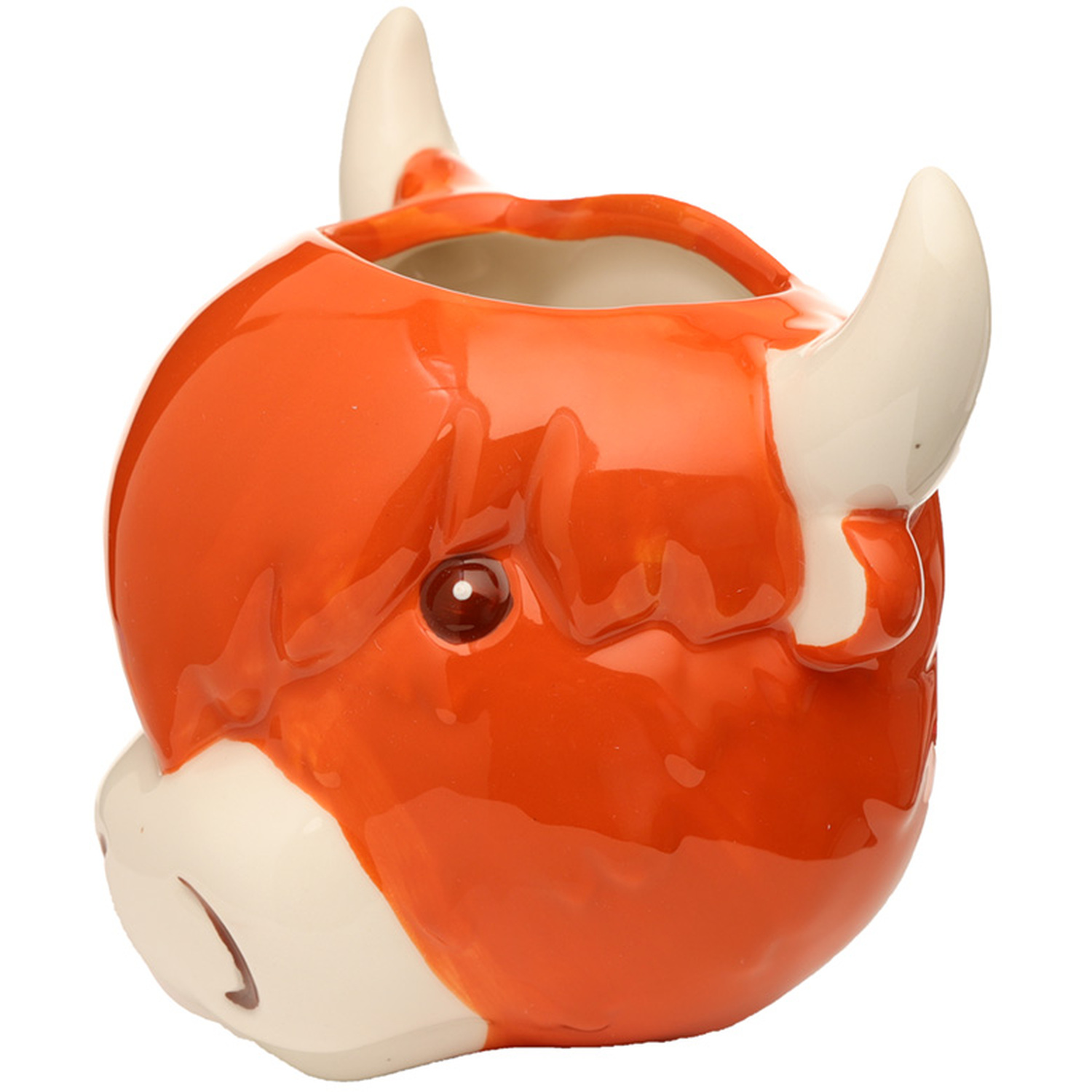 Ceramic Indoor Shaped Wall Planter Plant Pot - Highland Coo Cow