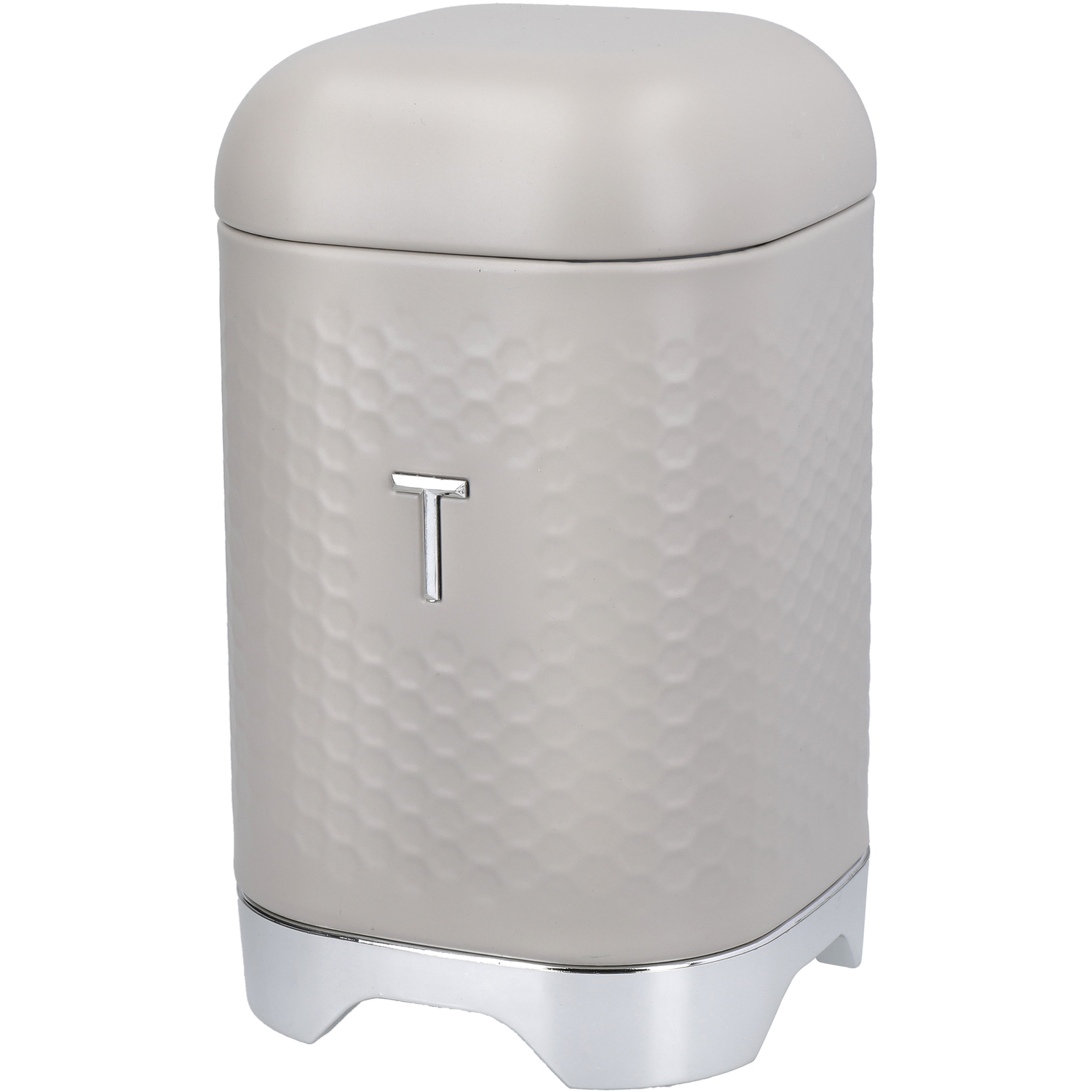 KitchenCraft Lovello Textured Geo Metal Tea Caddy