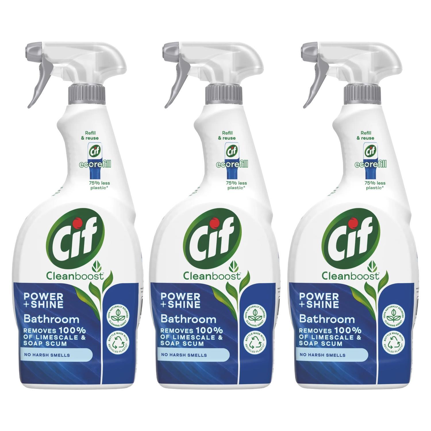 Cif Power and Shine Bathroom Cleaning Spray with Streak-Free Shine, 700ml