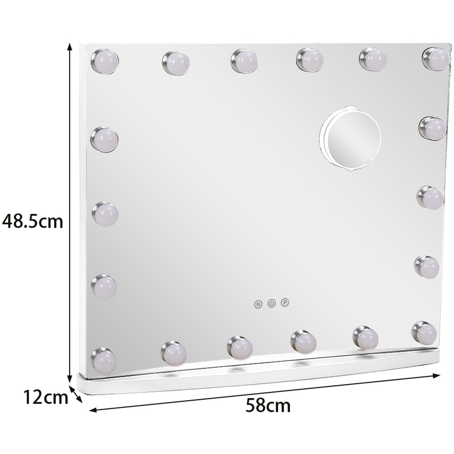 Hollywood 18 LED Bulbs Make Up Cosmetic Mirror With Magnifying Glass
