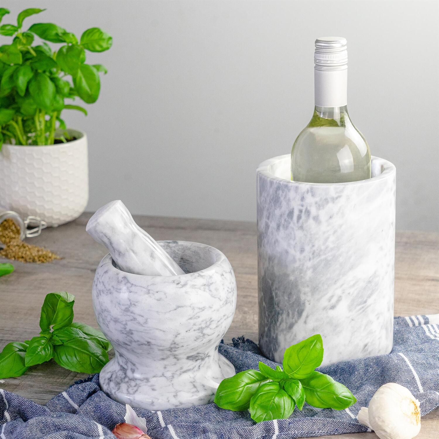 Marble Pestle And Mortar Set - 13cm