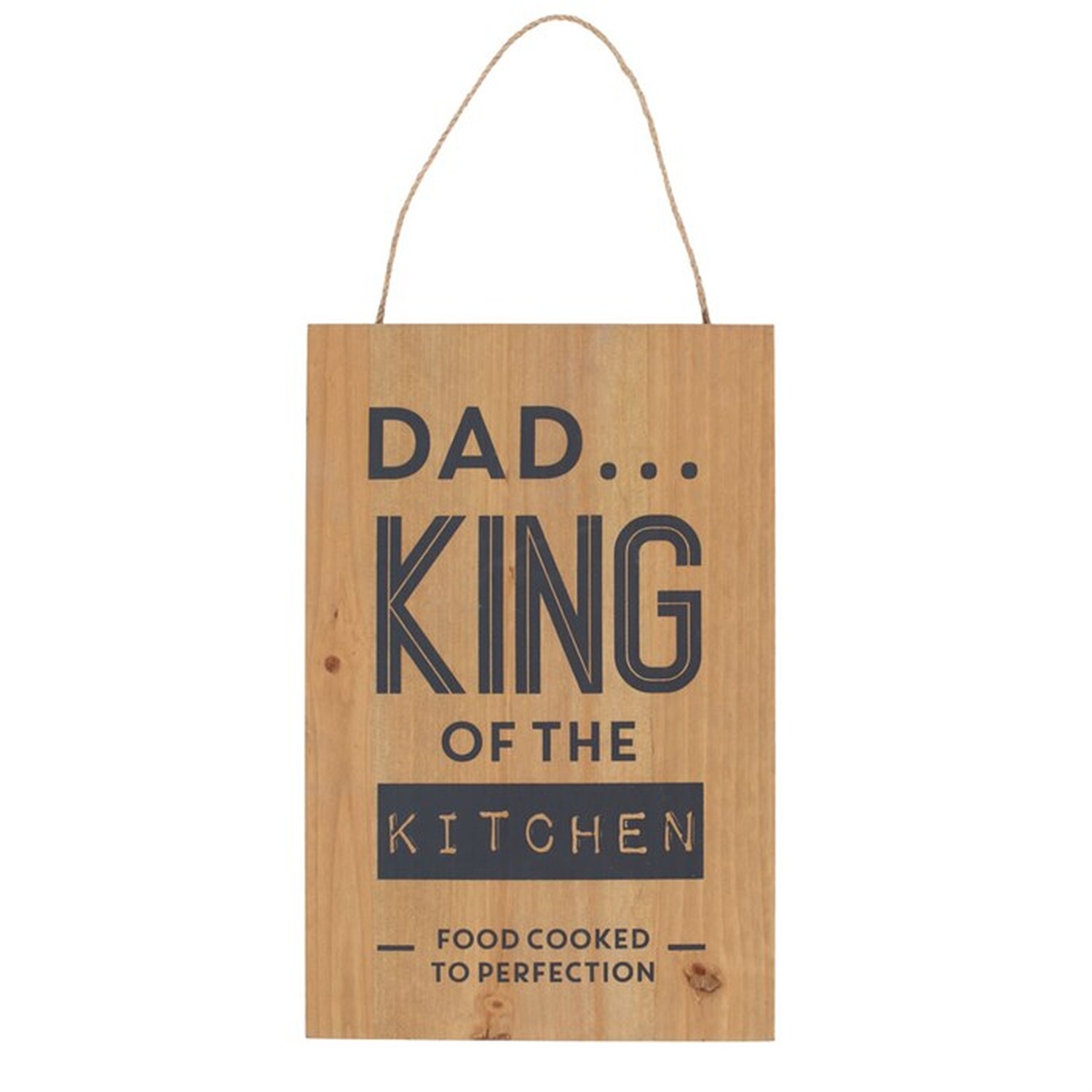 King of the Kitchen Wooden Hanging Sign