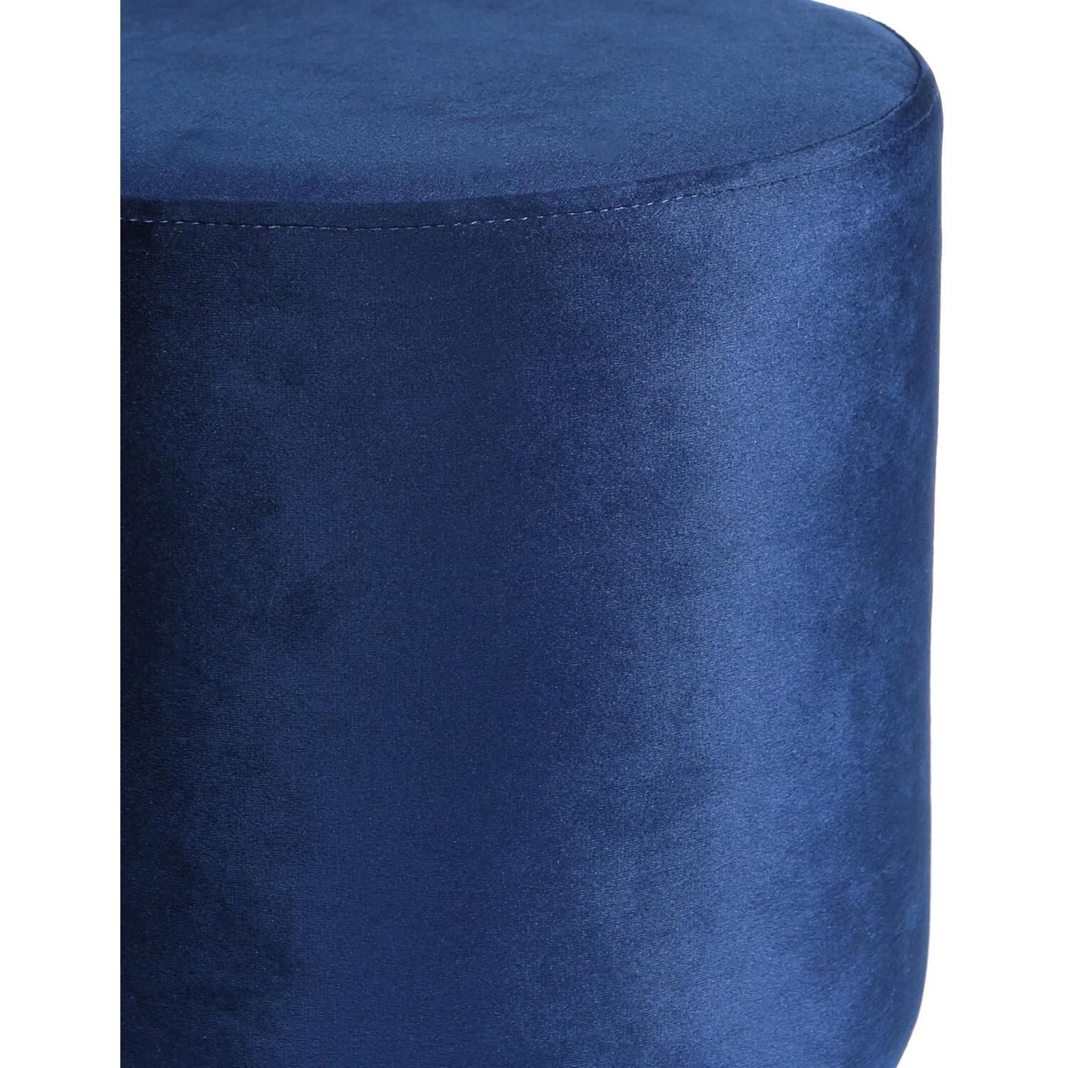 Round Foam Padded Velvet Footstool