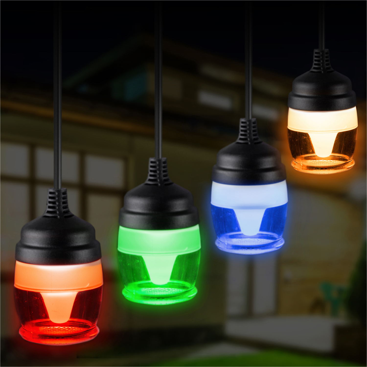 Colour Changing IP68 RGB APP IR Remote Controlled 14 Lamp Festoon Light 13m