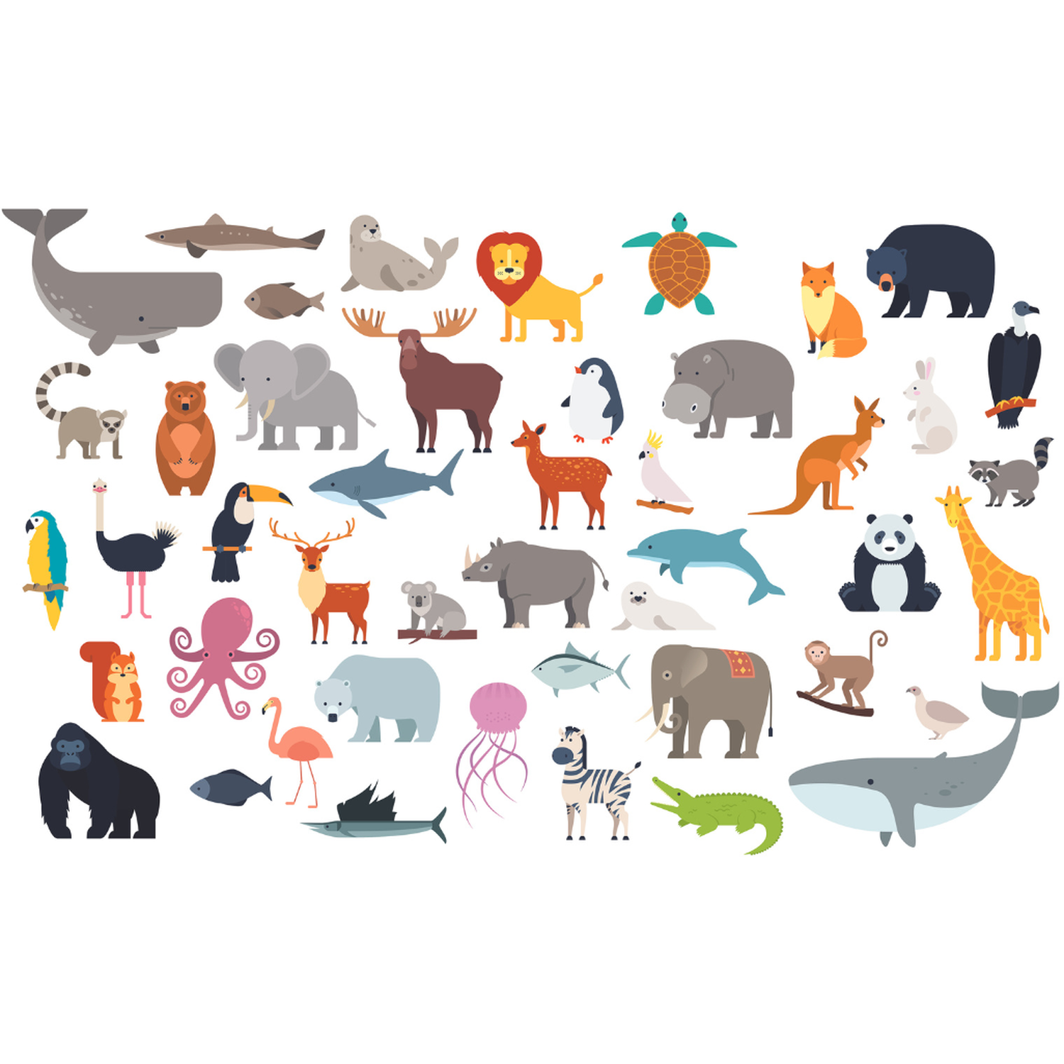 Animal Collection Wall Mural