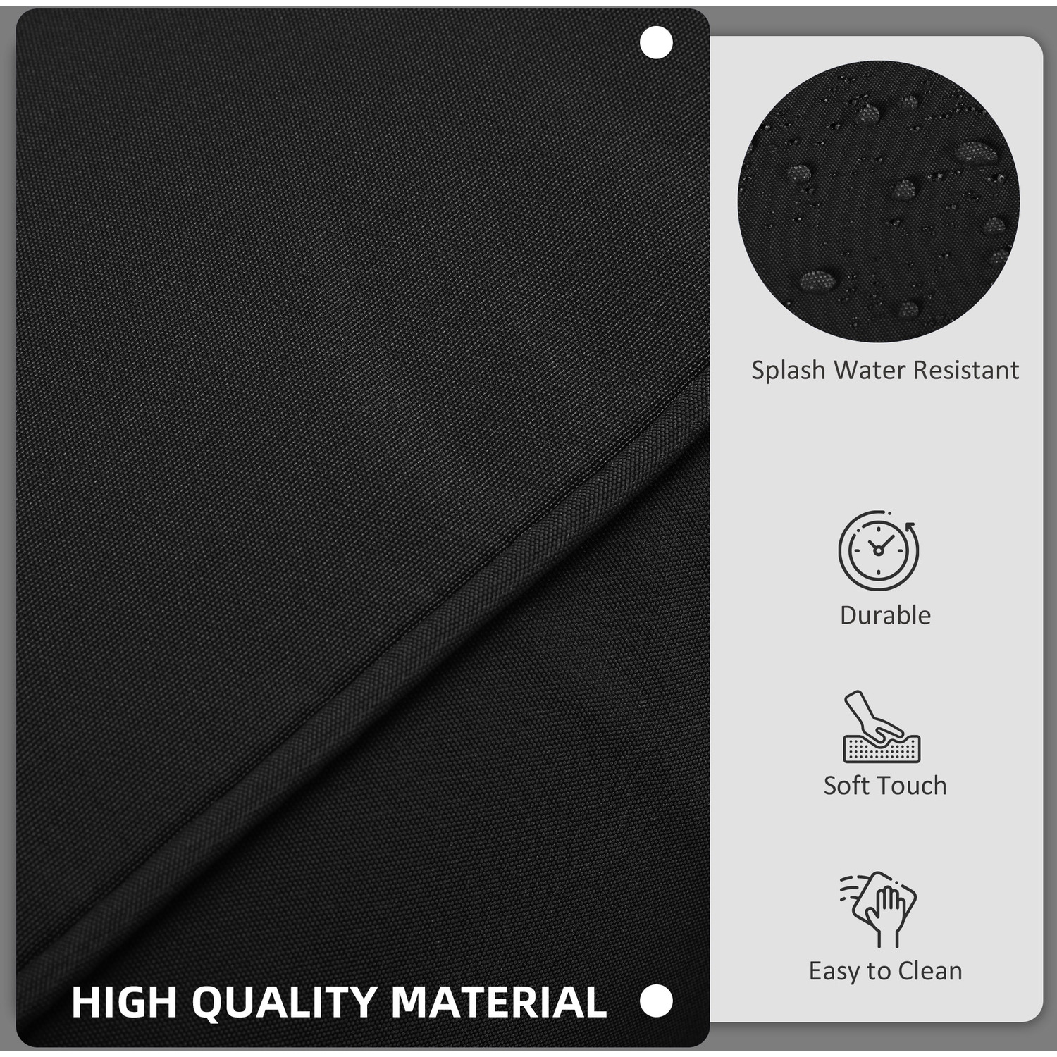 Outsunny 14 Replacement Cushion Covers With Zip Fastening