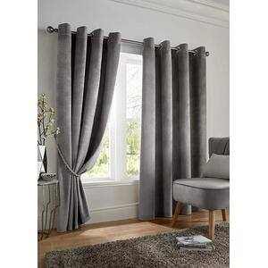 Velvet Blackout Eyelet Curtains