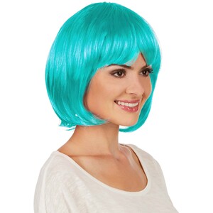 Womens Bob Wig In Turquoise
