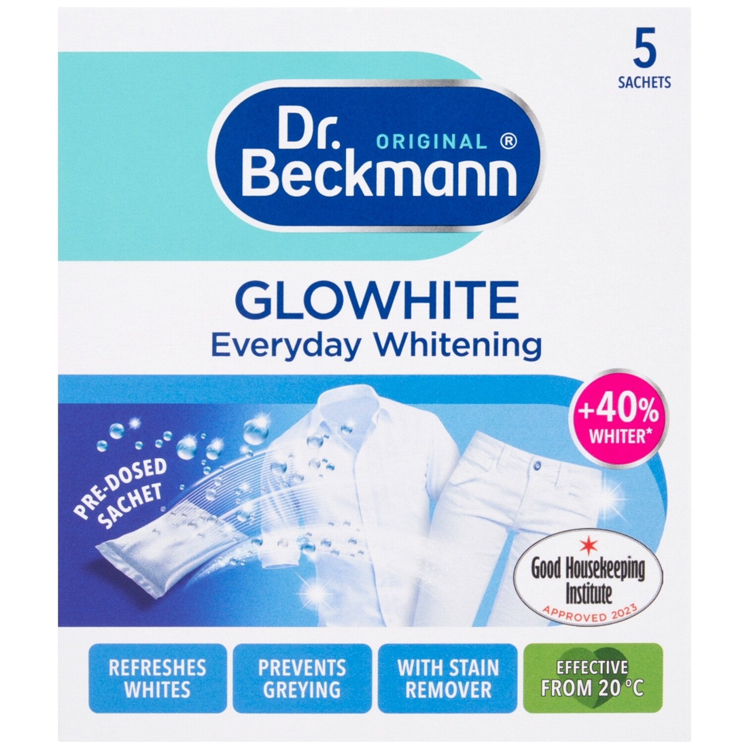 Pack of 5 Dr.Beckmann Glowhite Everyday Whitening Sachets