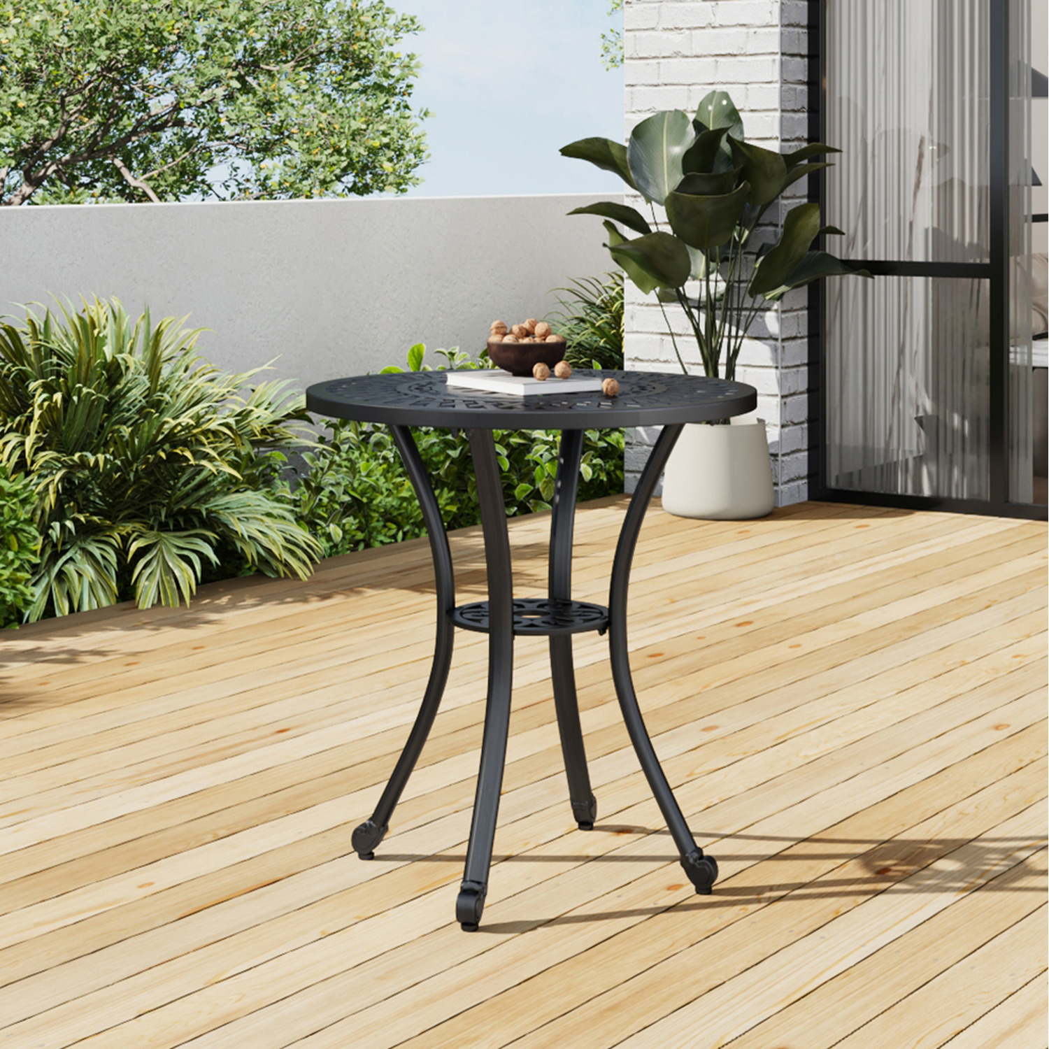Cast Aluminum Round Outdoor Garden Table