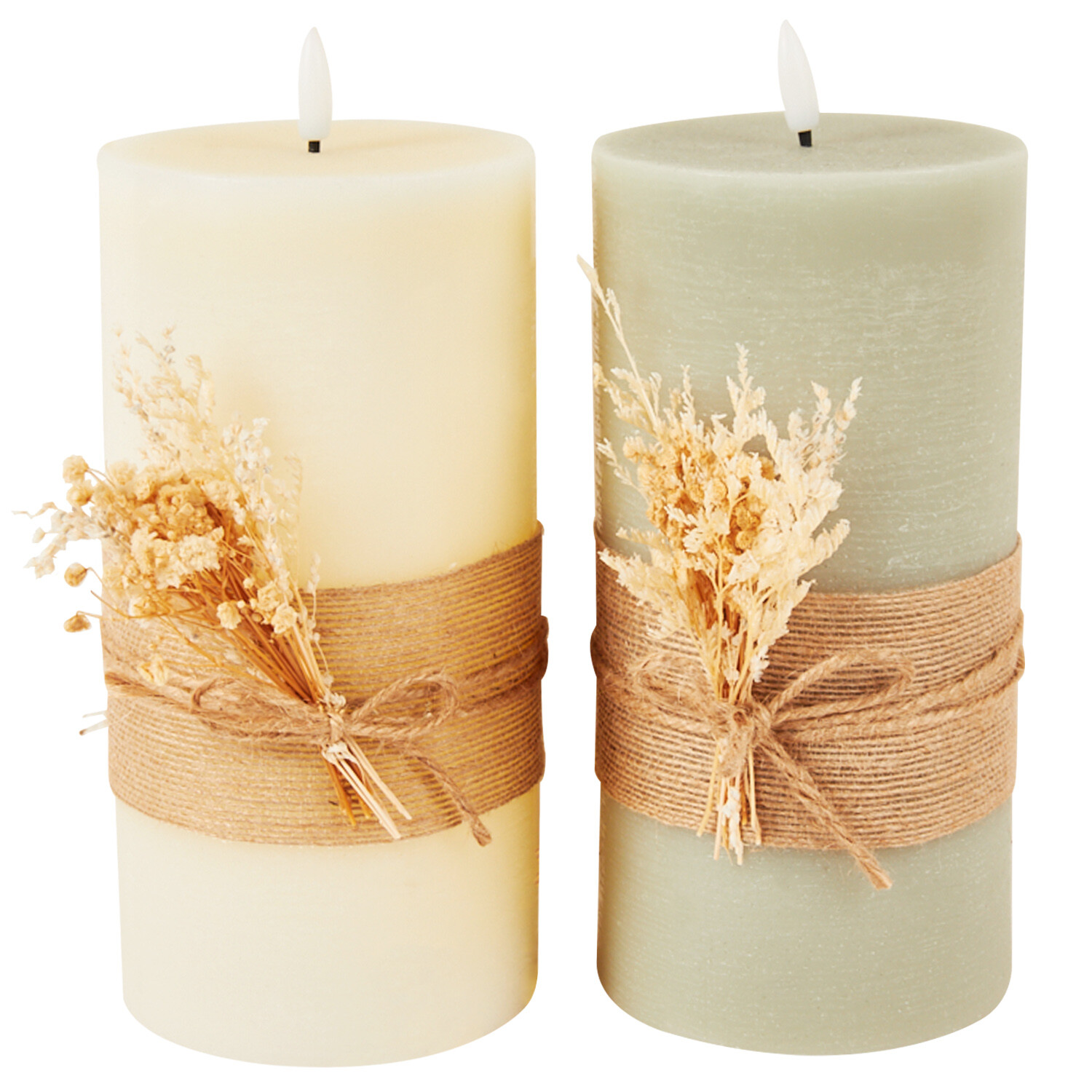 Hessian LED Candle