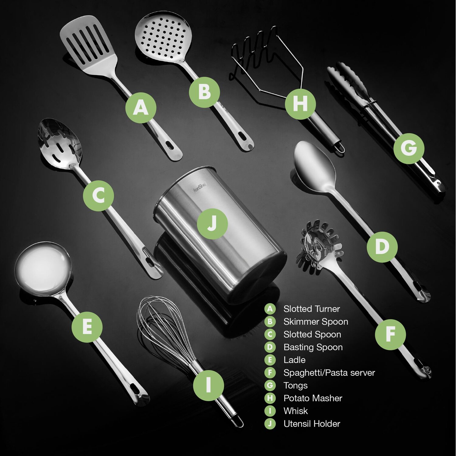 10Pc Kitchen Utensils Set