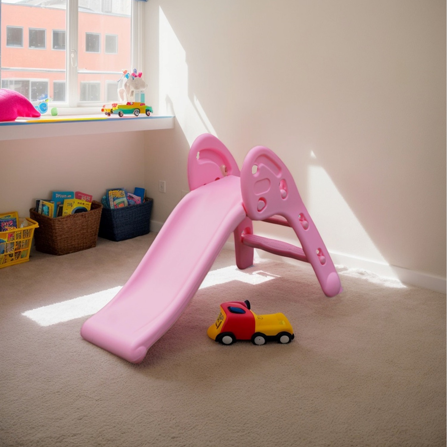 Folding Kids Indoor Outdoor Garden Slide Climber Set