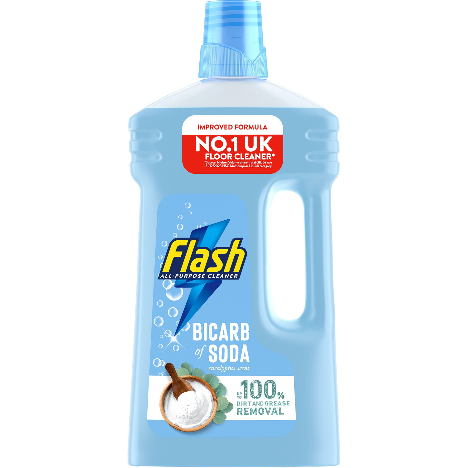 Flash Eucalyptus Liquid Bicarb Soda 1L