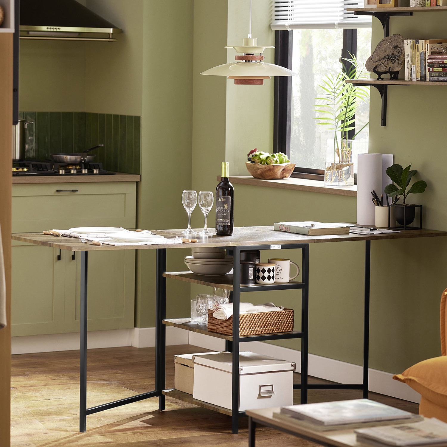 SoBuy Industrial Design Folding Office & Dining Table