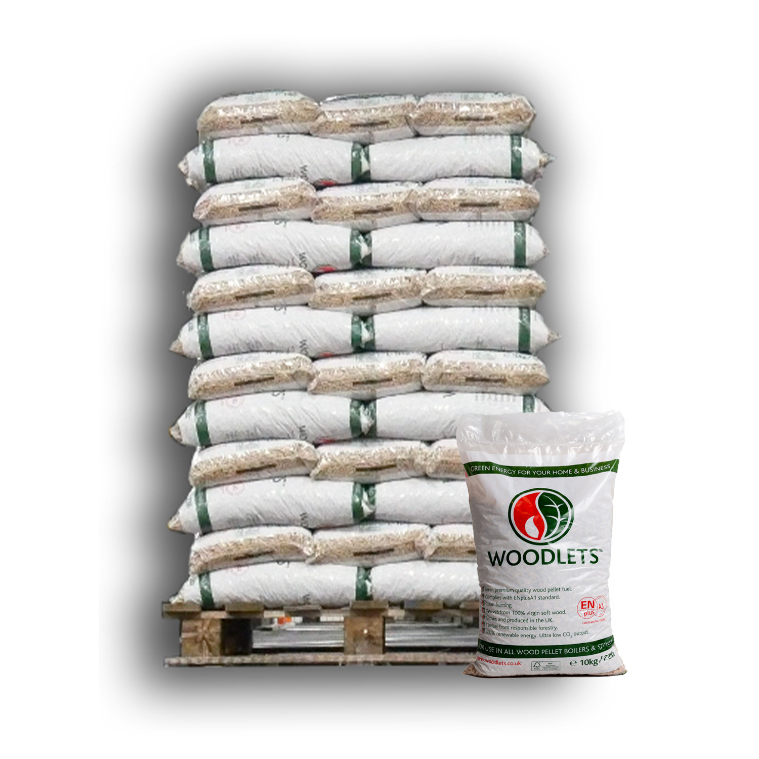 Woodlet Boiler Stove Heat Wood Pellets 10kg
