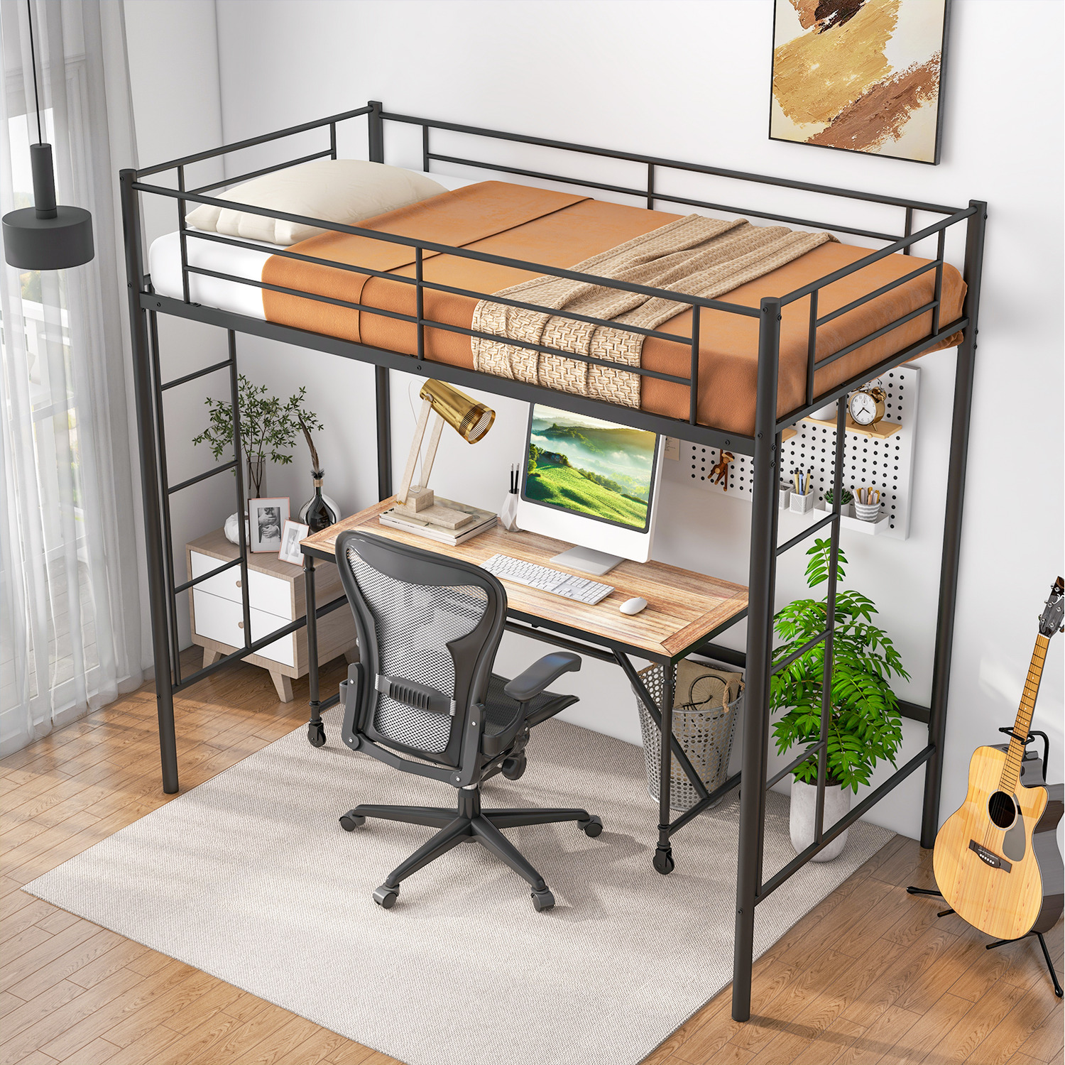 Space-saving Loft Bed Frame