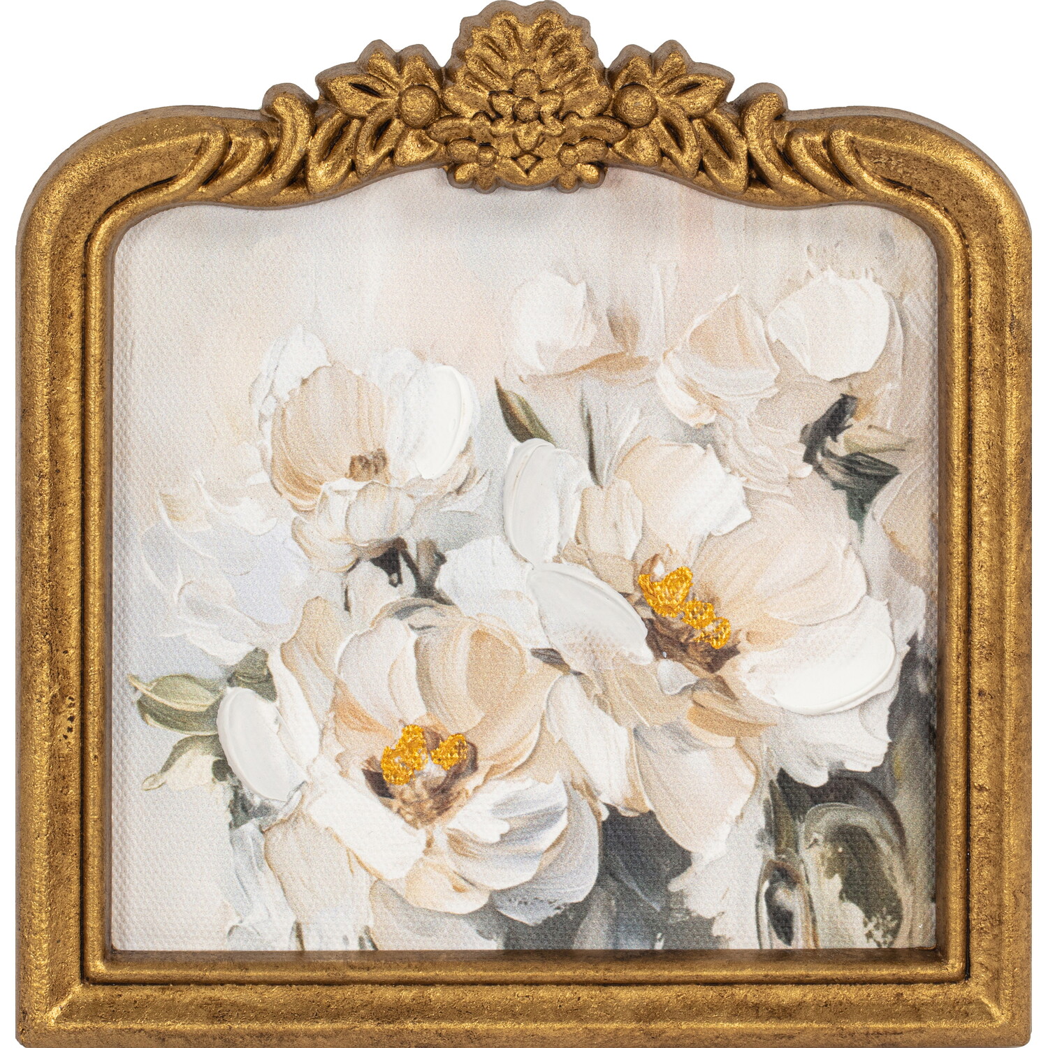 Vintage Framed Floral Hand Finished Art