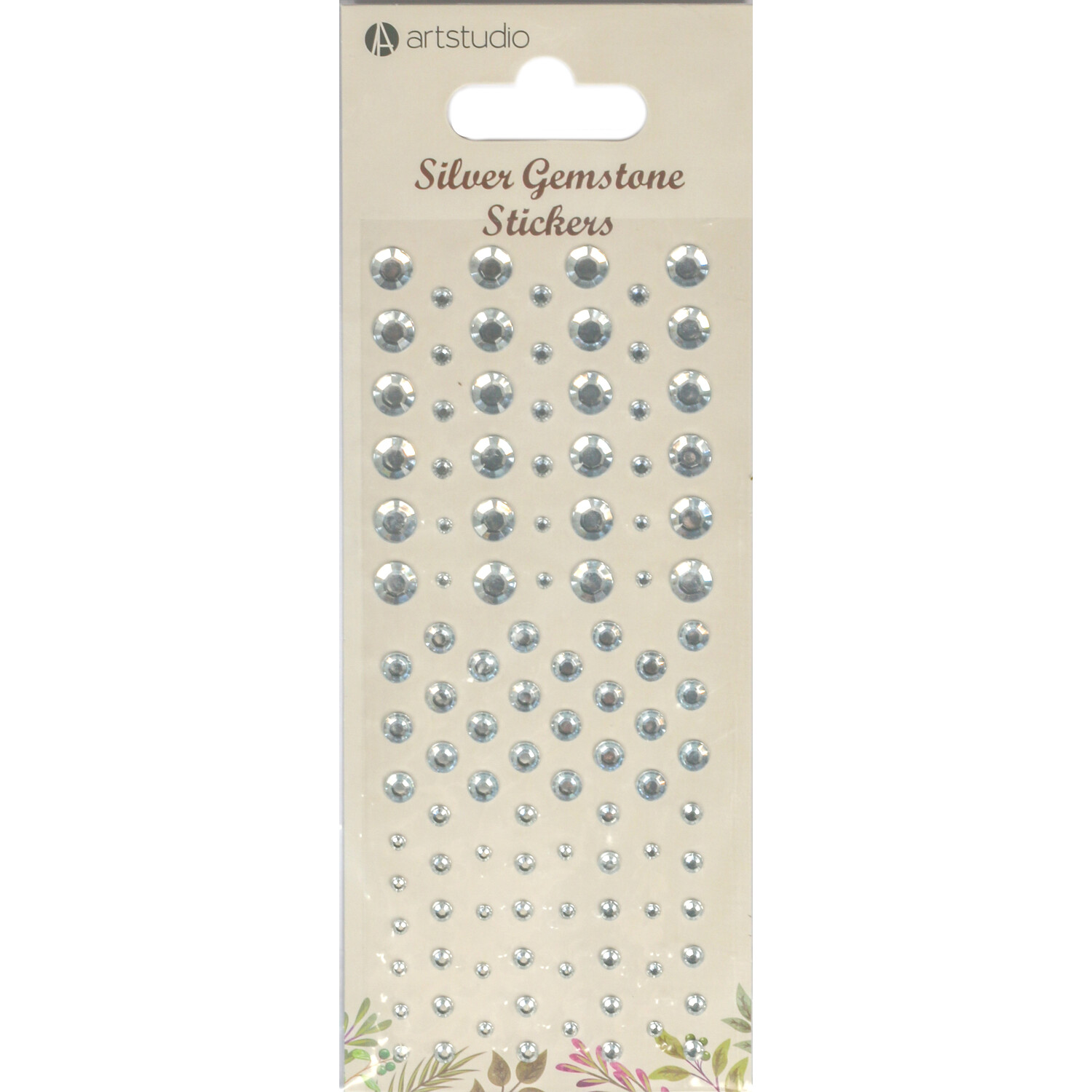 Gold or Silver Gemstone Sticker Sheet