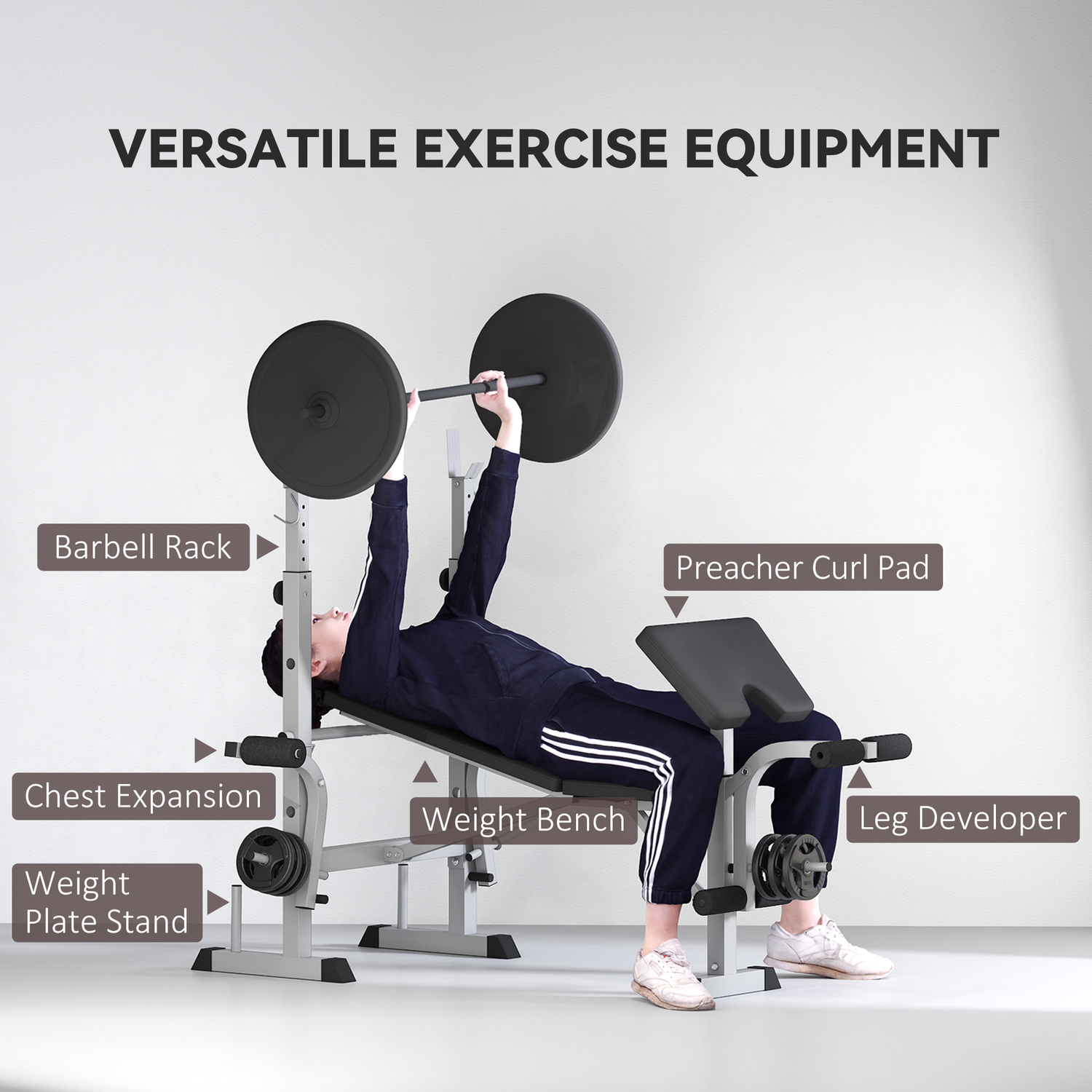 HOMCOM Adjustable Weight Bench