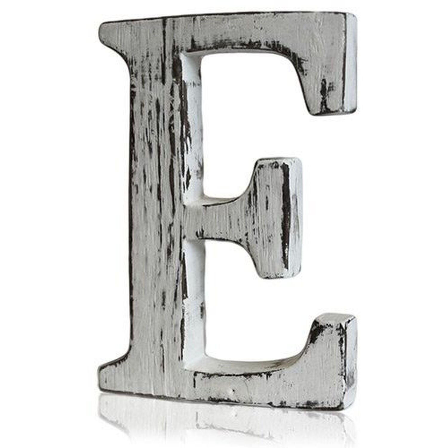 Handcrafted Shabby Chic Wooden Alphabet Letter E
