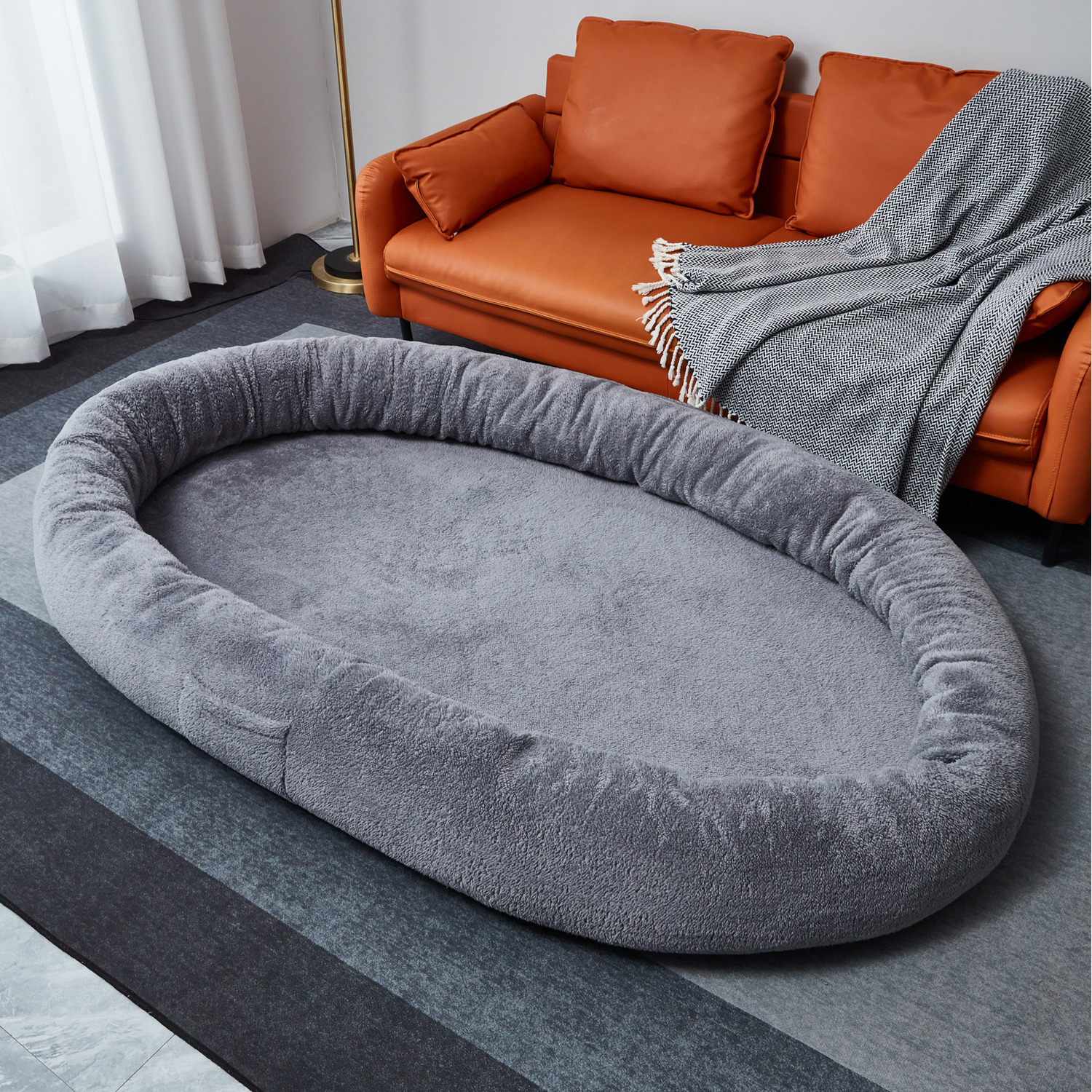 Teddy Fleece Human Pet Bed